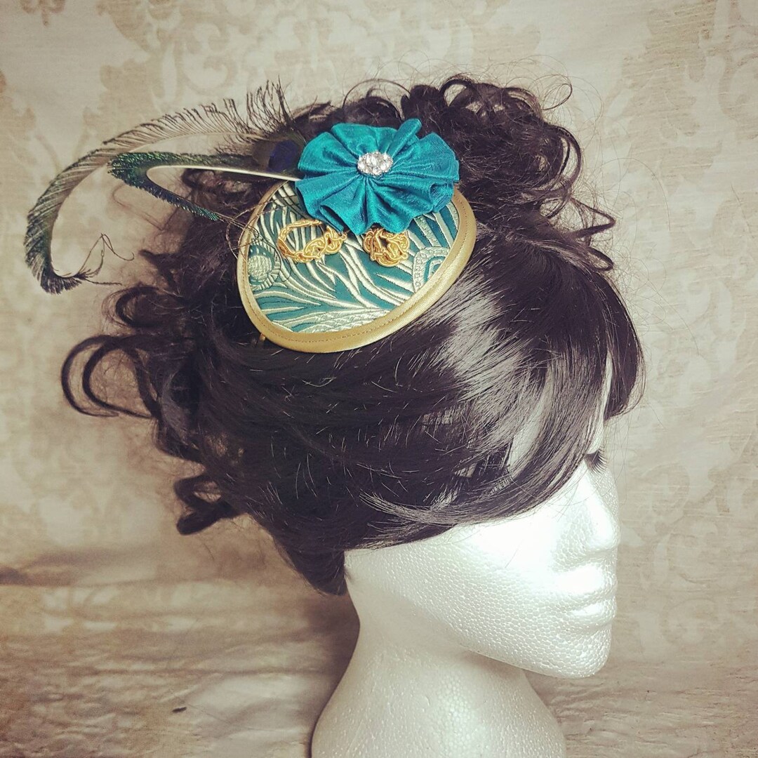 Peacock Fascinator, Victorian Fascinator, Steampunk Fascinator, Costume ...
