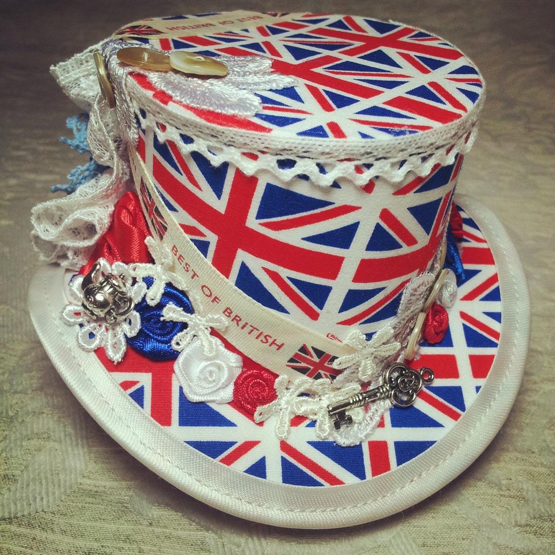 British Themed Hat, Protest March, Tea Party Hat, Steampunk Hat, Mini ...