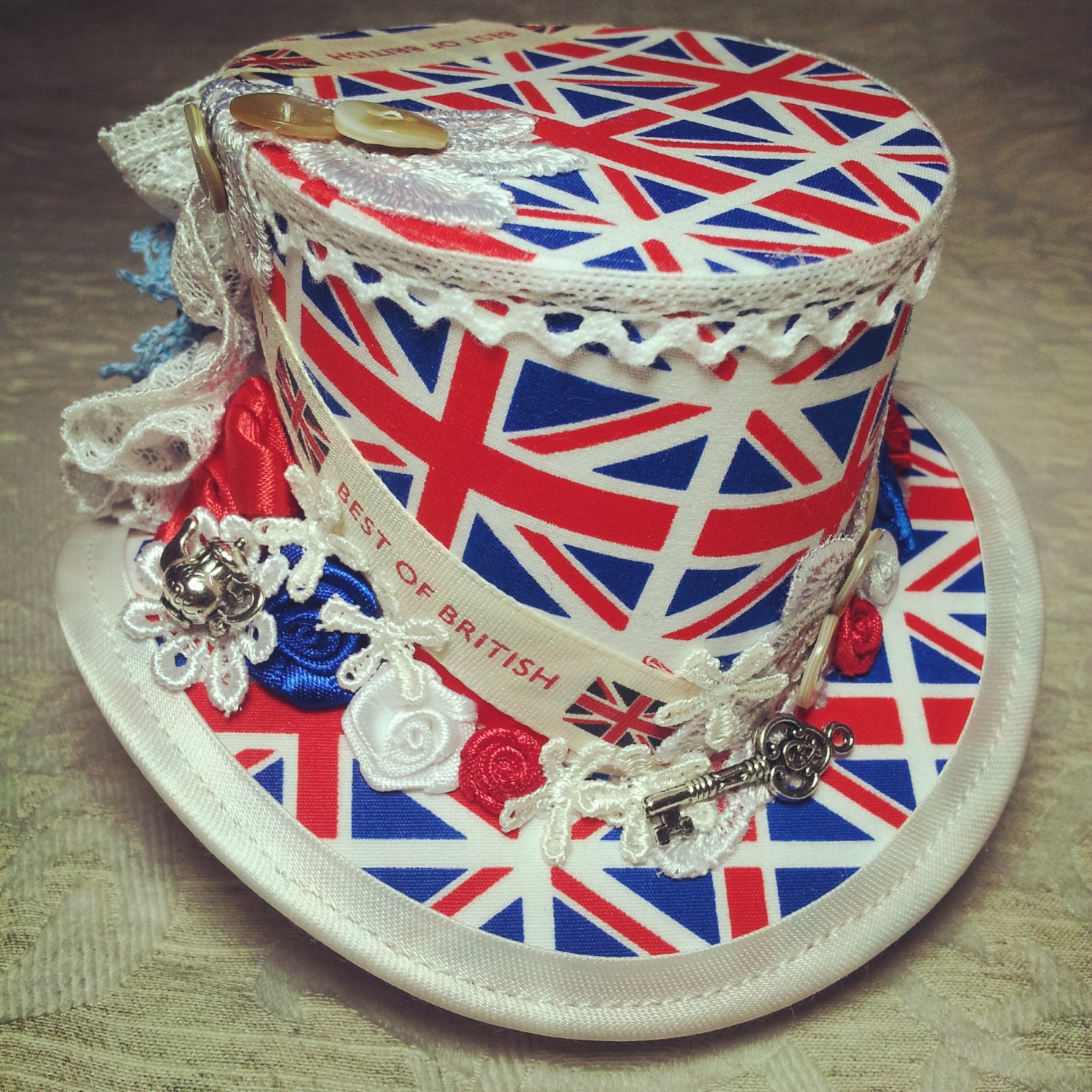 British Themed Hat Protest March Tea Party Hat Steampunk | Etsy