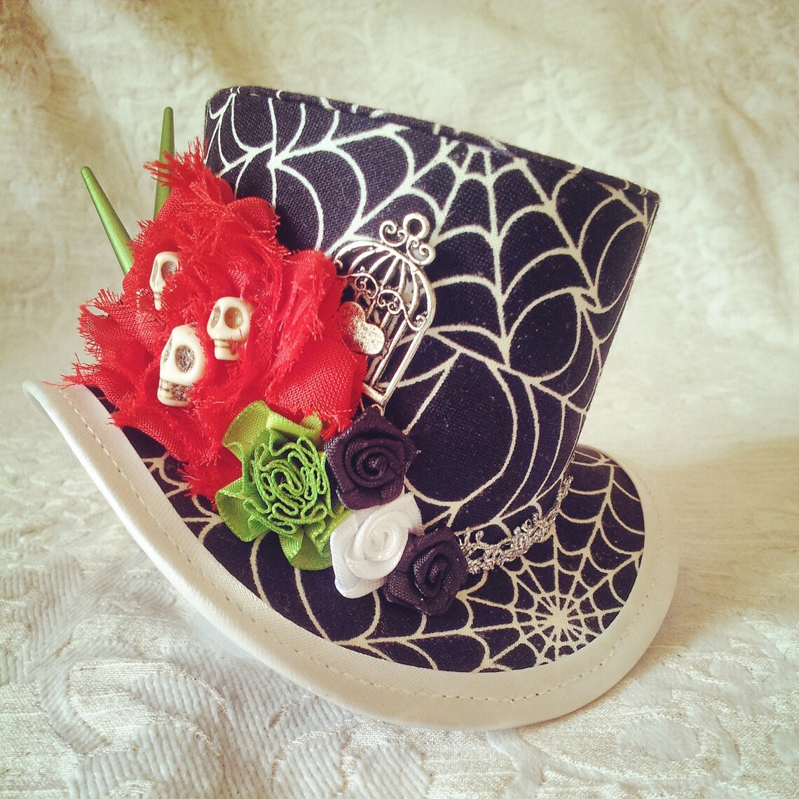 Halloween Mini Top Hat Spider Top Hat Mini Top Hat | Etsy