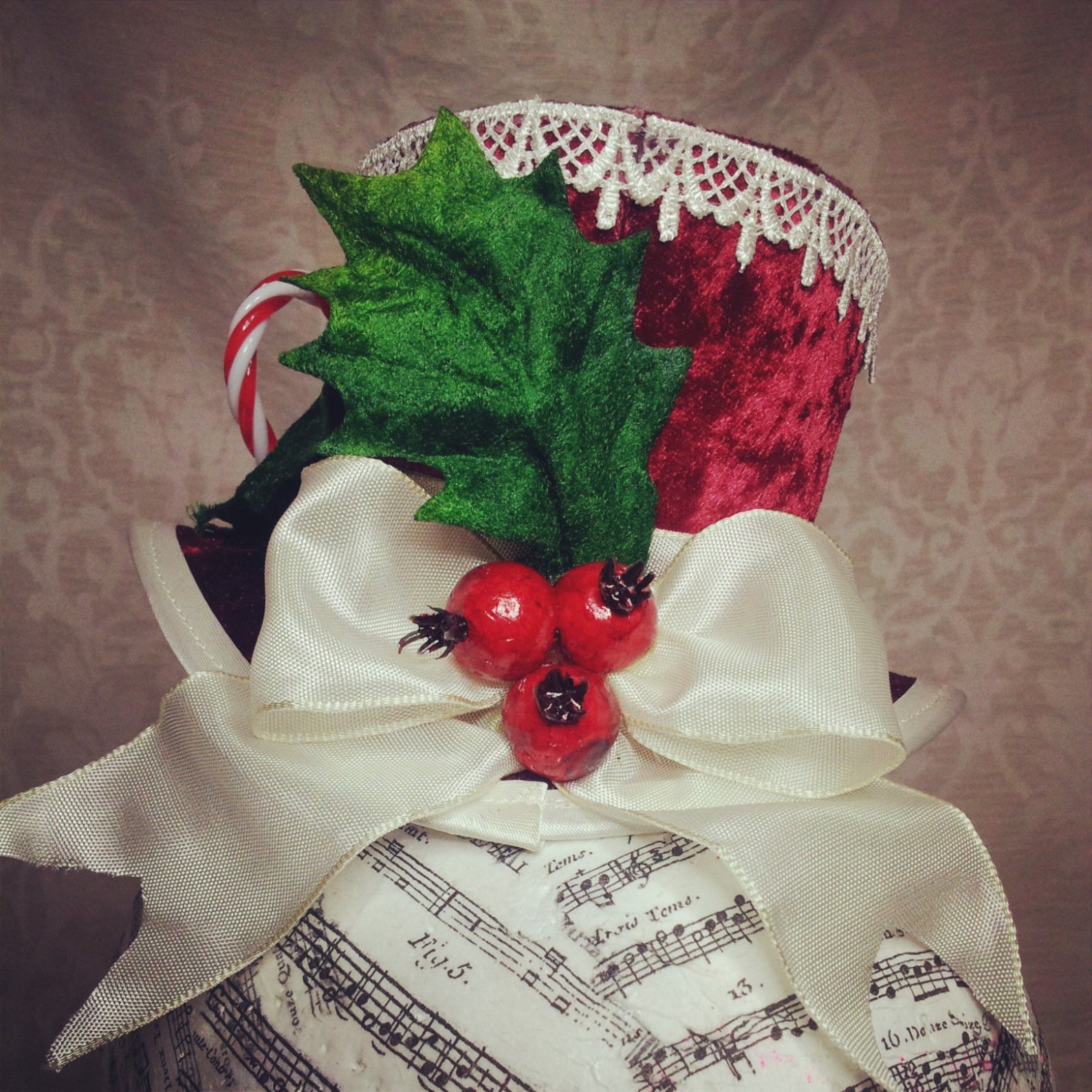 Christmas Mini Top Hat for Holidays, Parties and Performances. - Etsy