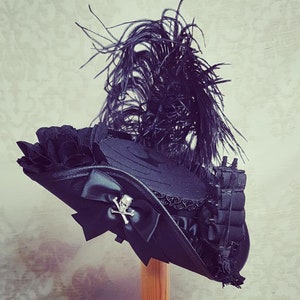 Pirate Hat, Tricorn Hat, Steampunk Pirate, Rococopunk Hat, Cosplay Hat ...