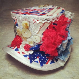 British Themed Hat, Protest March, Tea Party Hat, Steampunk Hat, Mini ...