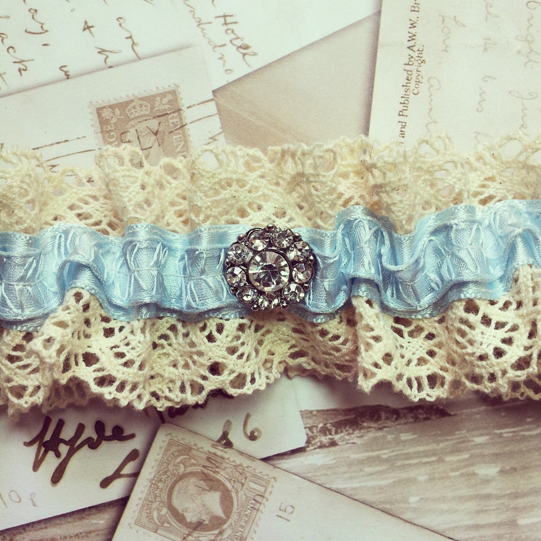 Vintage Style Garter, Wedding Garter, Bridal Garter, Diamante Garter ...