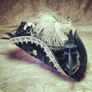 Pirate Hat, Tricorn Hat, Steampunk Pirate, Rococopunk Hat, Cosplay Hat ...