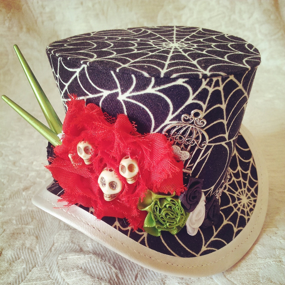 Halloween Mini Top Hat Spider Top Hat Mini Top Hat - Etsy