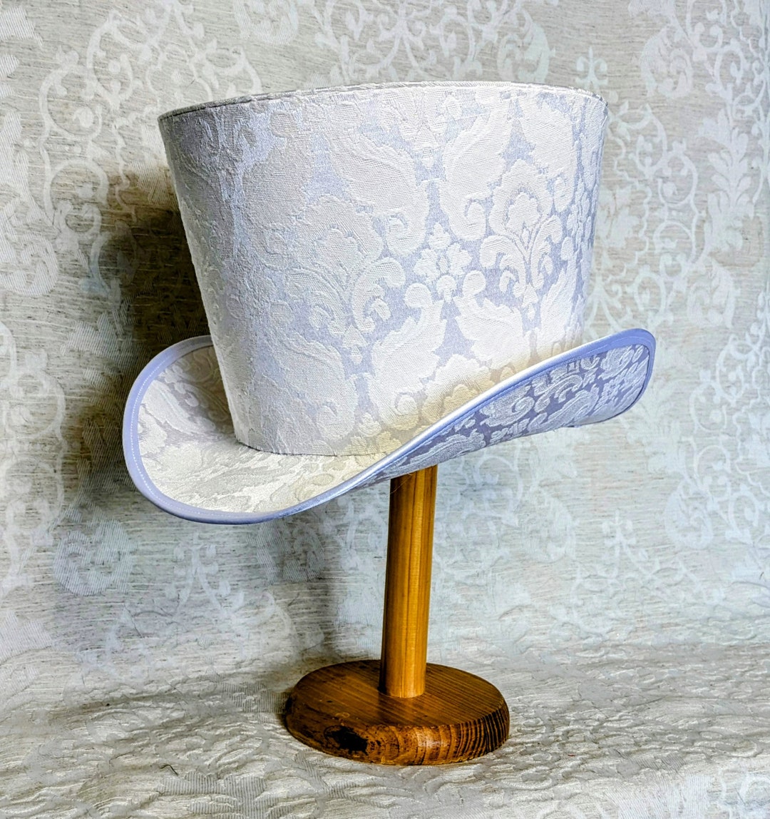 White Wedding Hat White Bridal Top Hat White Formal Hat - Etsy