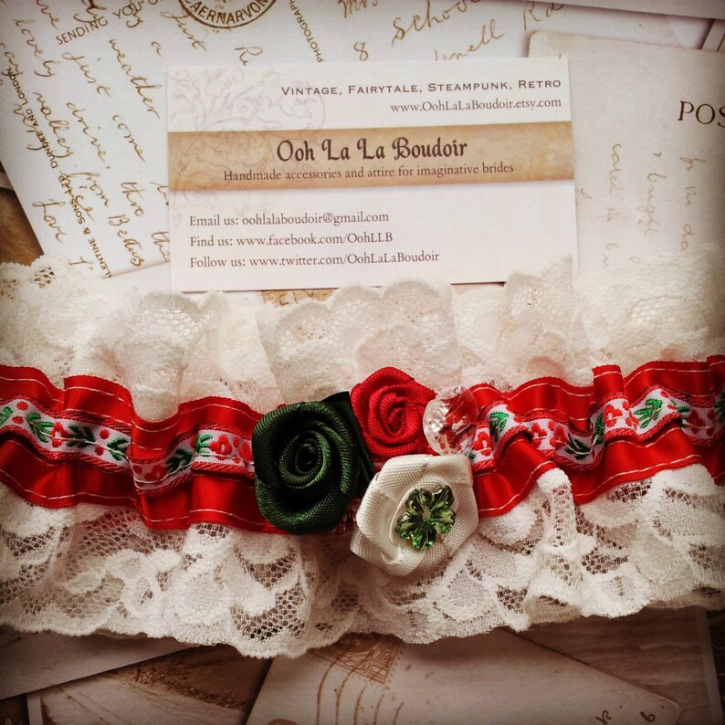 Christmas Garter Festive Garter Holiday Garter Mary - Etsy