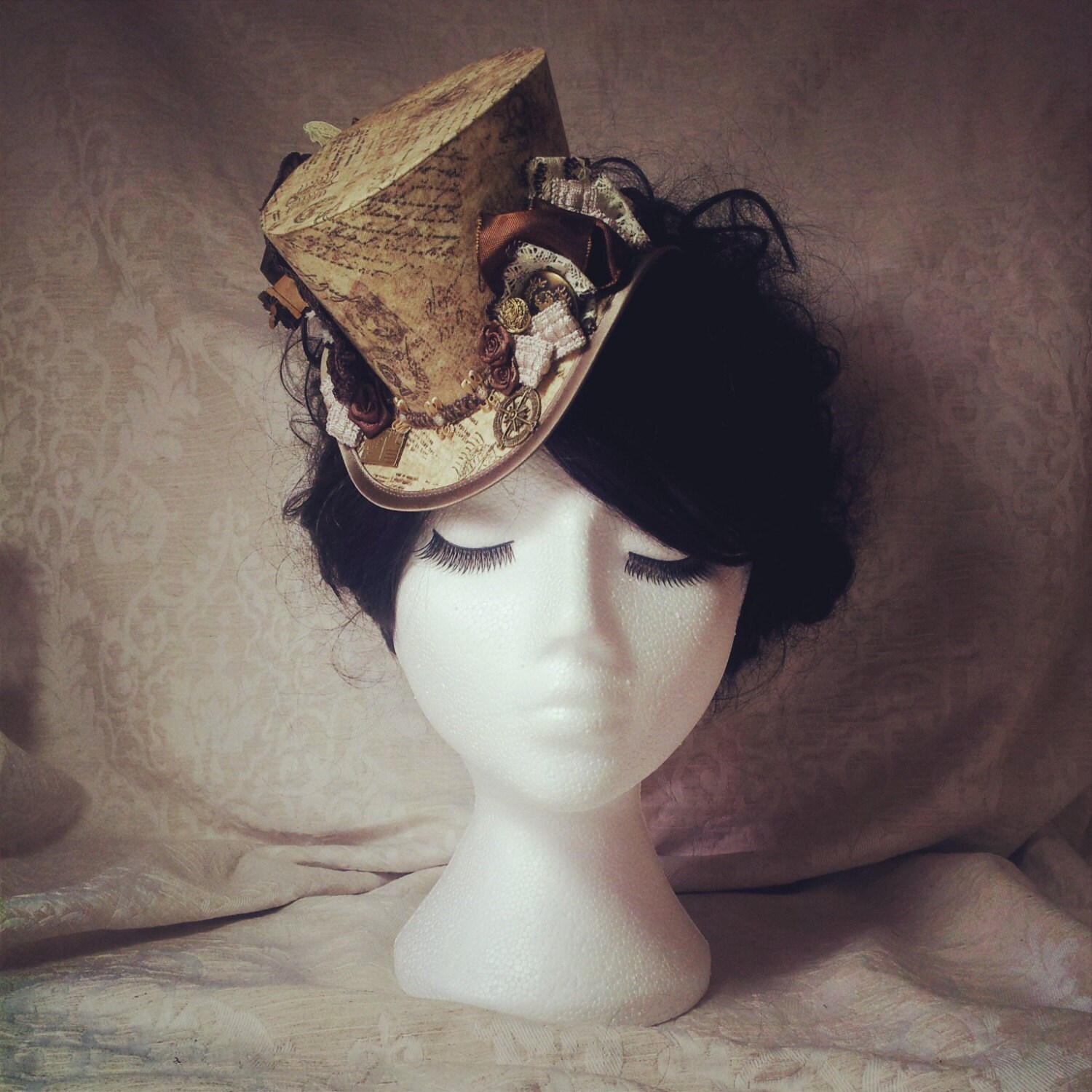 Steampunk Hat Mini Top Hat Aviator costume Steampunk | Etsy