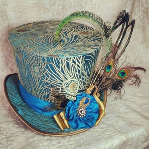 Reenactment Costume, Steampunk Hat, Full Size Top Hat, Mad Top Hat ...