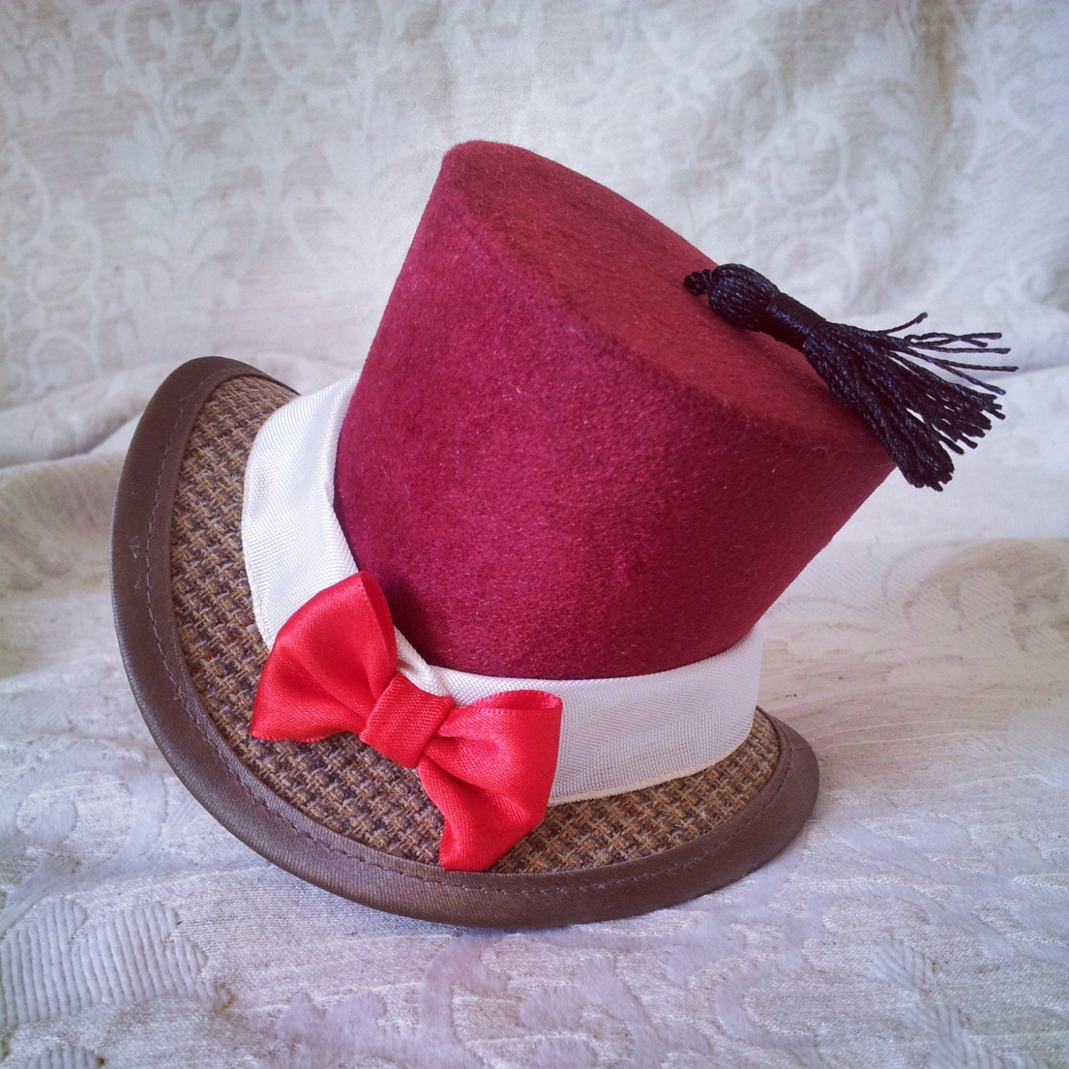 Fez Hat Fez Mini Top Hat Miniature Fez Fez Fascinator | Etsy