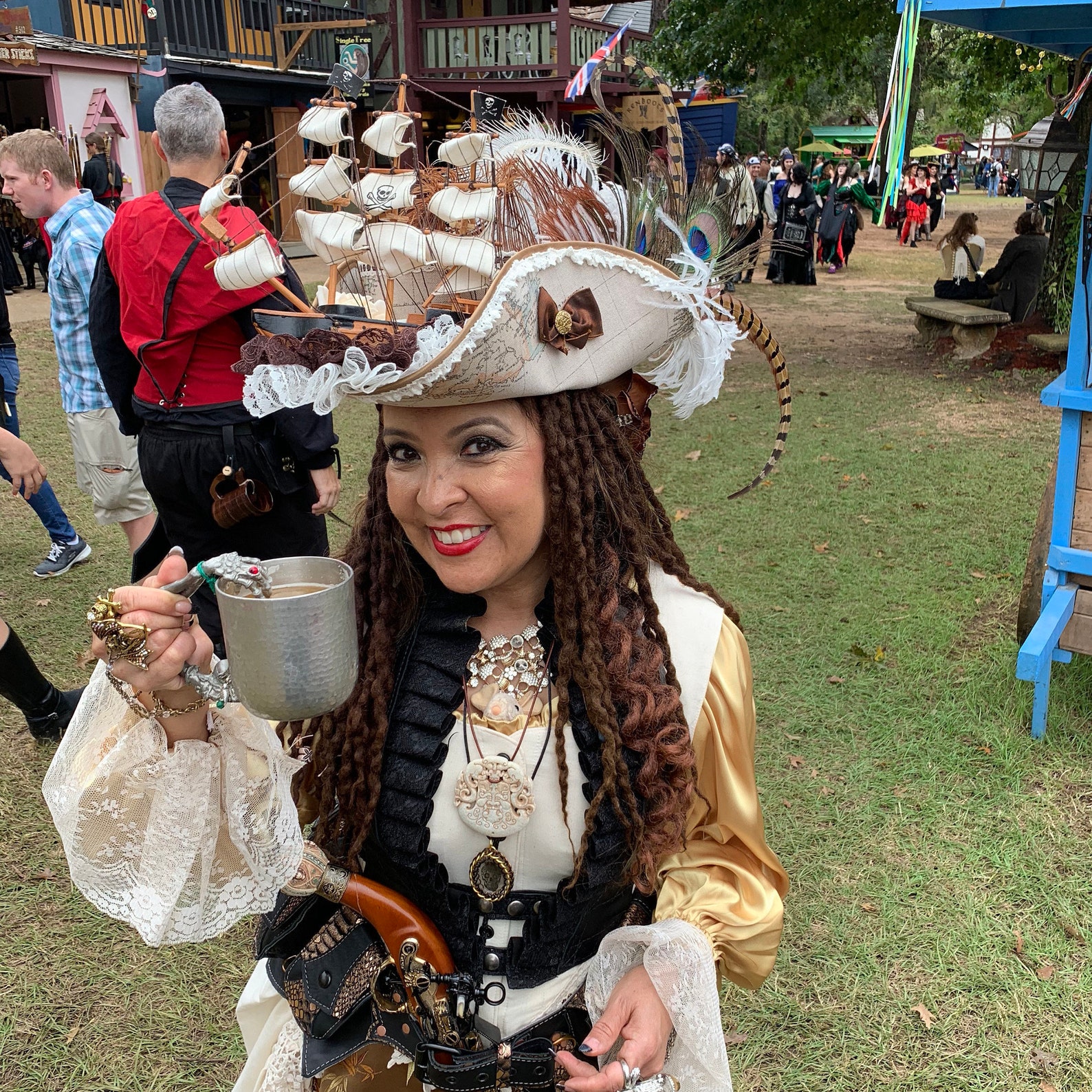 Tricorn Hat for Festivals and Re-enactment, Rococo Hat, Marie ...