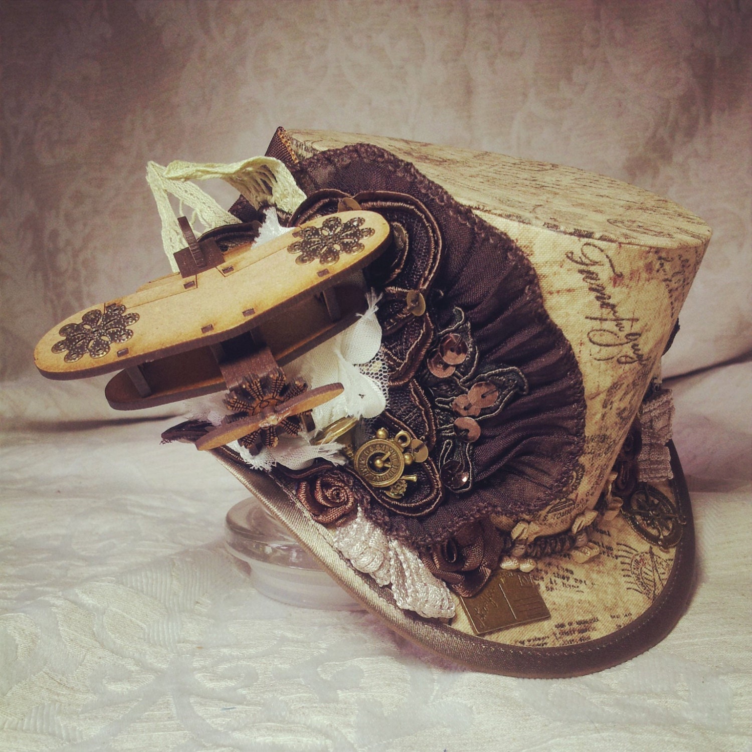 Steampunk Hat Mini Top Hat Aviator costume Steampunk | Etsy