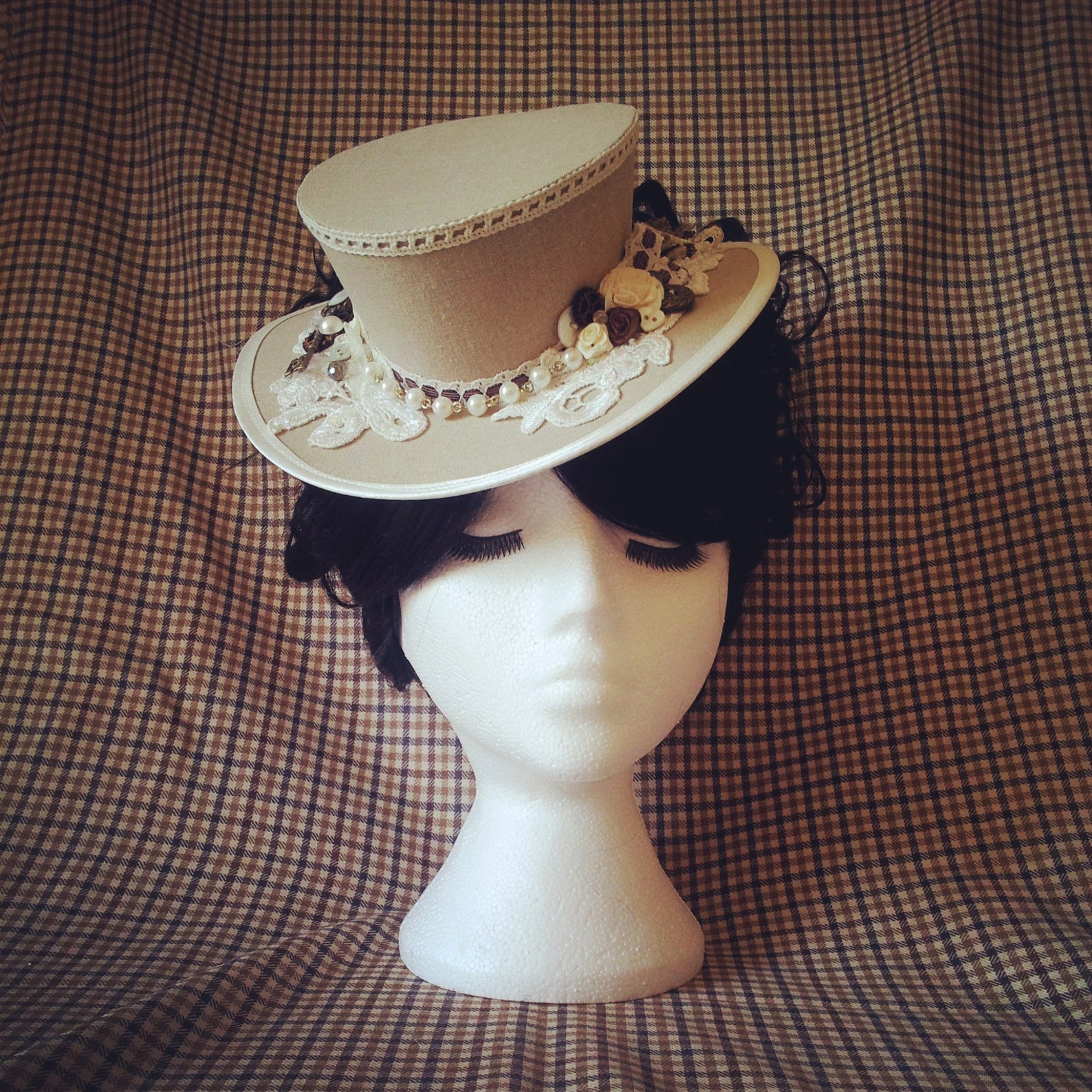 Percher Hat Victorian Tilt Hat Steampunk Hat Rustic Wedding - Etsy UK