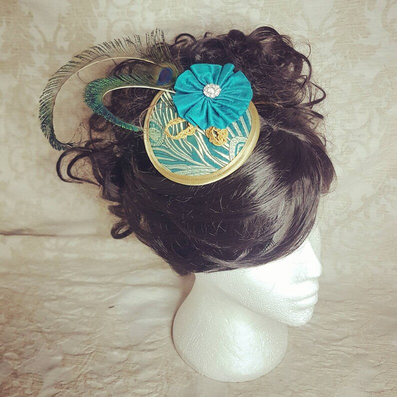 Peacock Fascinator, Victorian Fascinator, Steampunk Fascinator, Costume ...