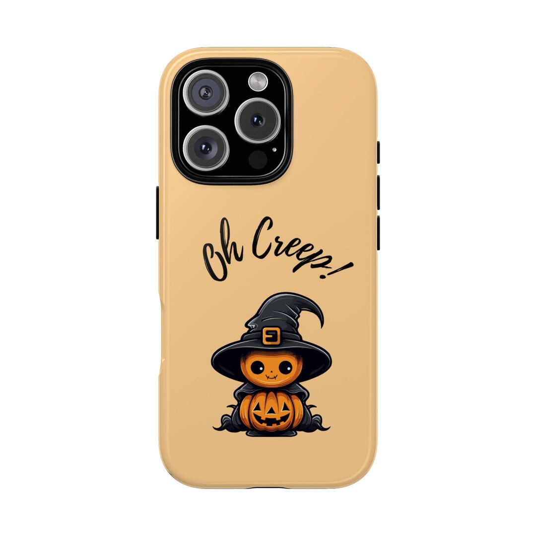 Spooky "oh Creep" Halloween Case for iPhone 16 15 14 13 12 11, Samsung ...