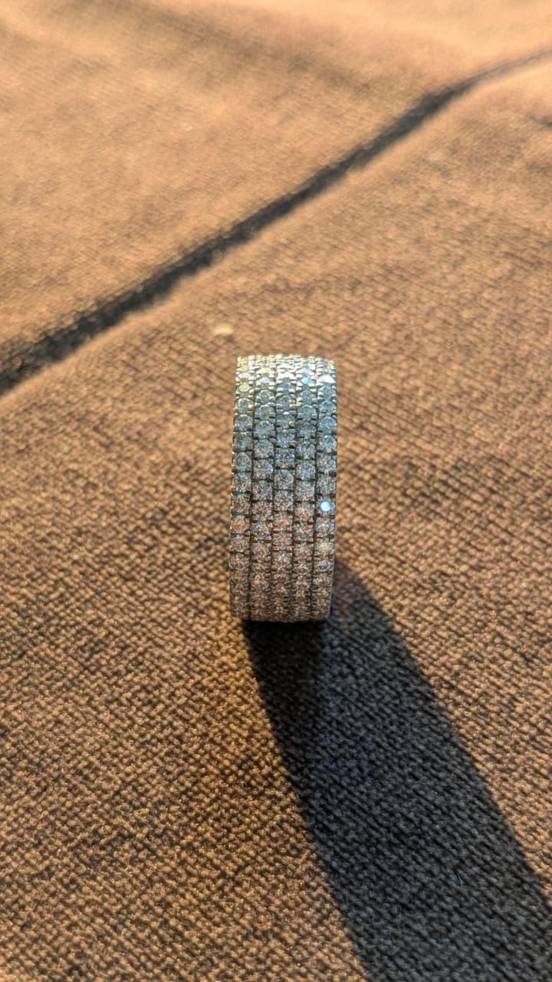 Wide Pave Band Ring – Sparkling Multi-row Labgrown,diamond Men's Pave ...