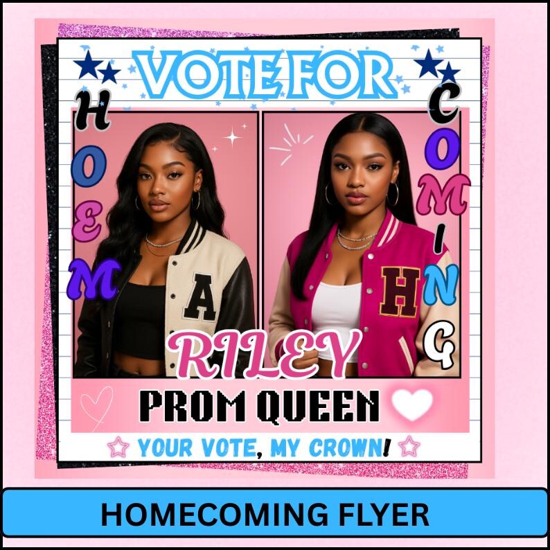 Editable Homecoming Flyer: Vote for Queen Poster (digital Download) - Etsy
