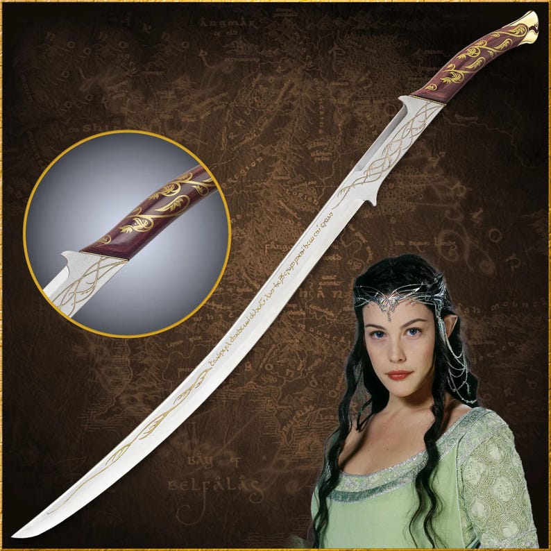 Handmade Arwen Evenstar Elven Hadhafang Sword Replica | Ring of Power ...