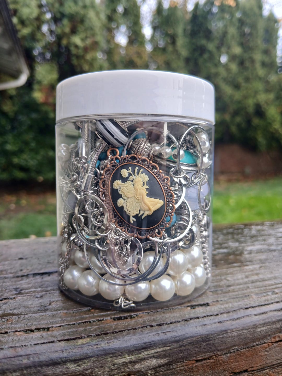 Silver Tone Jewelry Jar!! - Etsy