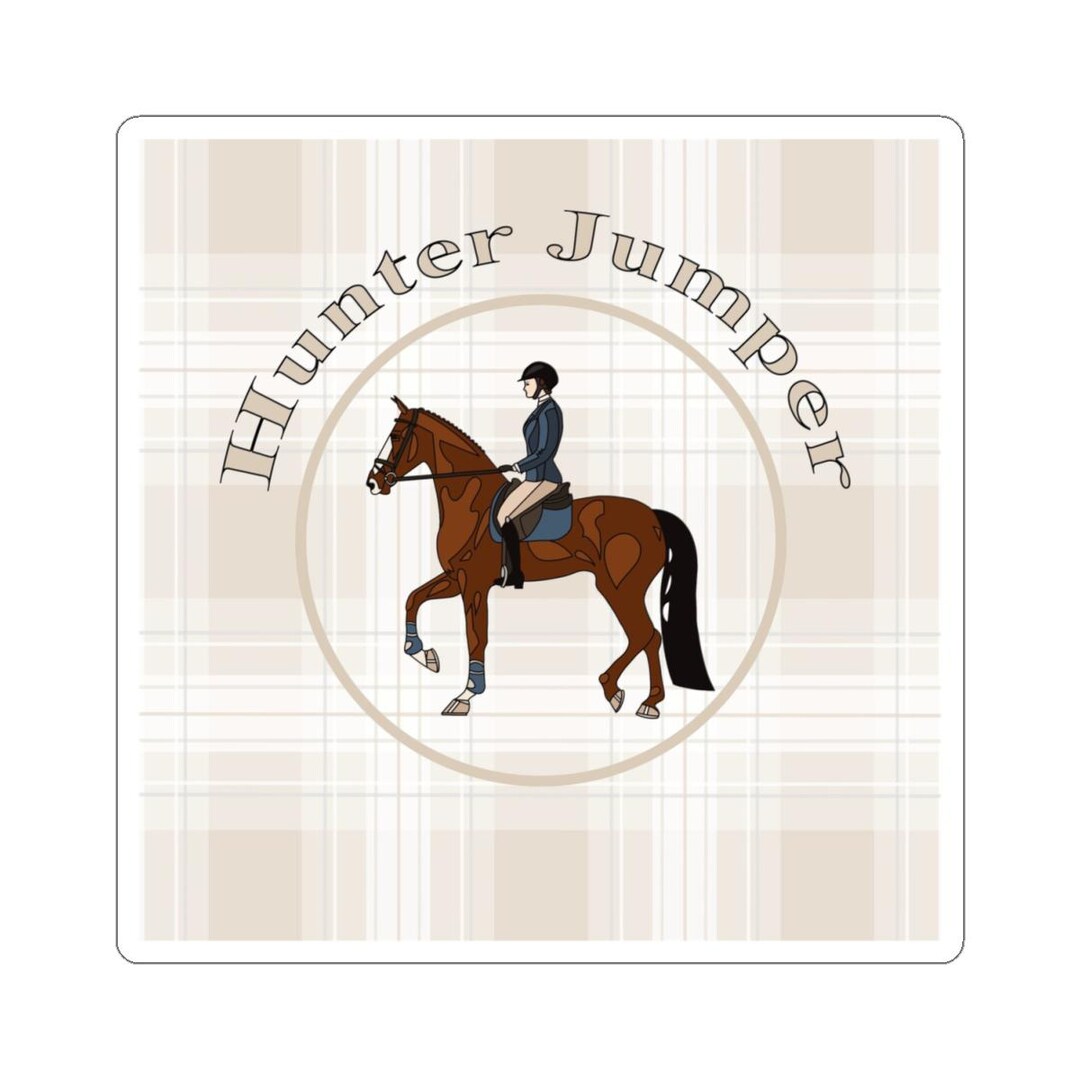 Equestrian Hunter Jumper Sticker: Horse Lover Gift, Riding Decal - Etsy