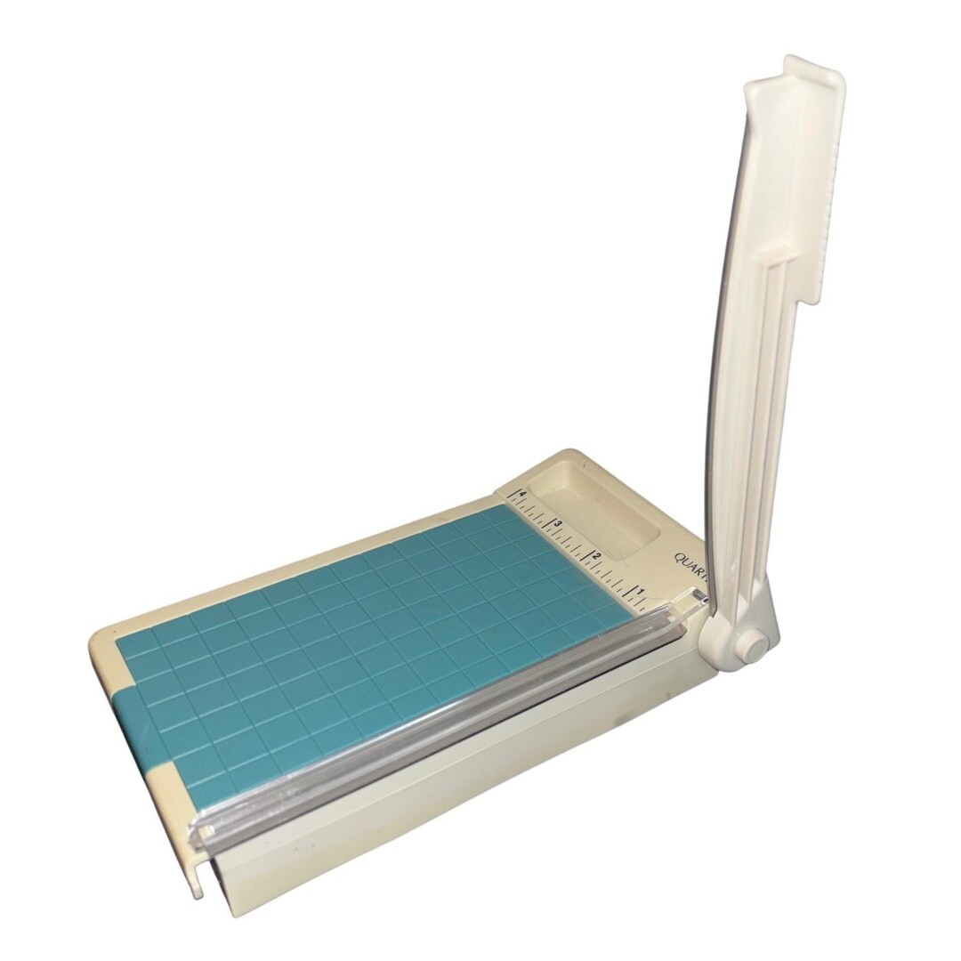 Quartet Mini Paper Trimmer | Guillotine Desktop Cutter | Cream Teal ...