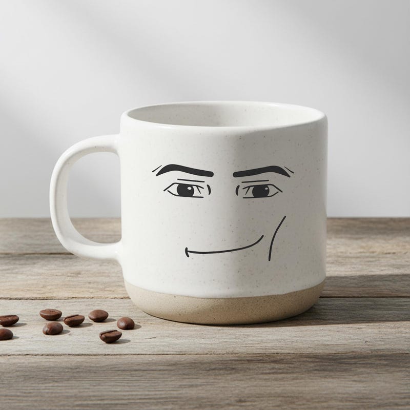 Roblox Man Face Mug - Etsy