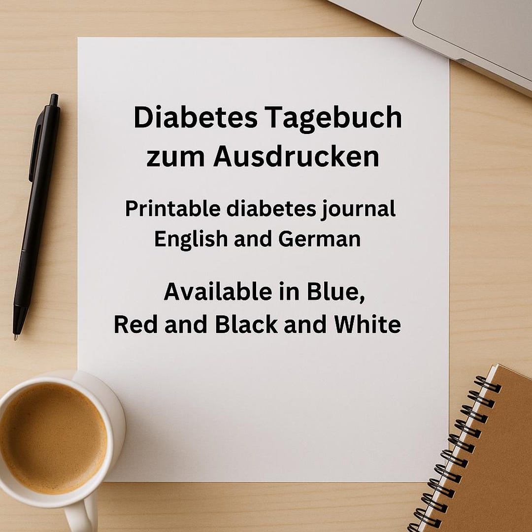 Diabetes Journal Printable PDF – Glucose & Insulin Tracker – 3 Color ...