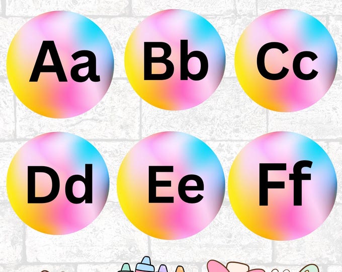 PRINTABLE Modern Colorful ABC Poster Pack | Bulletin Board Posters ...