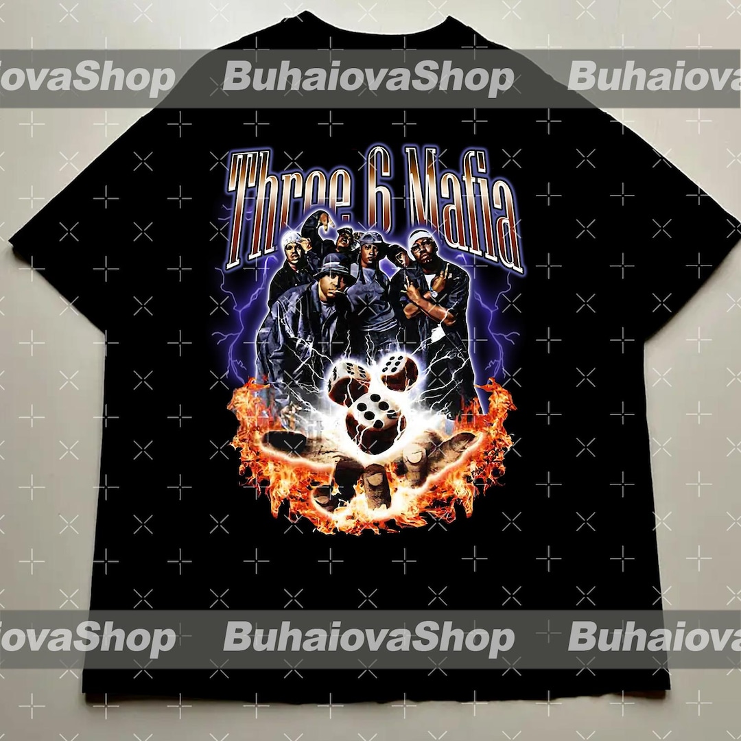 Vintage Three 6 Mafia Shirt: 90s Retro Music Fan Merch - Etsy