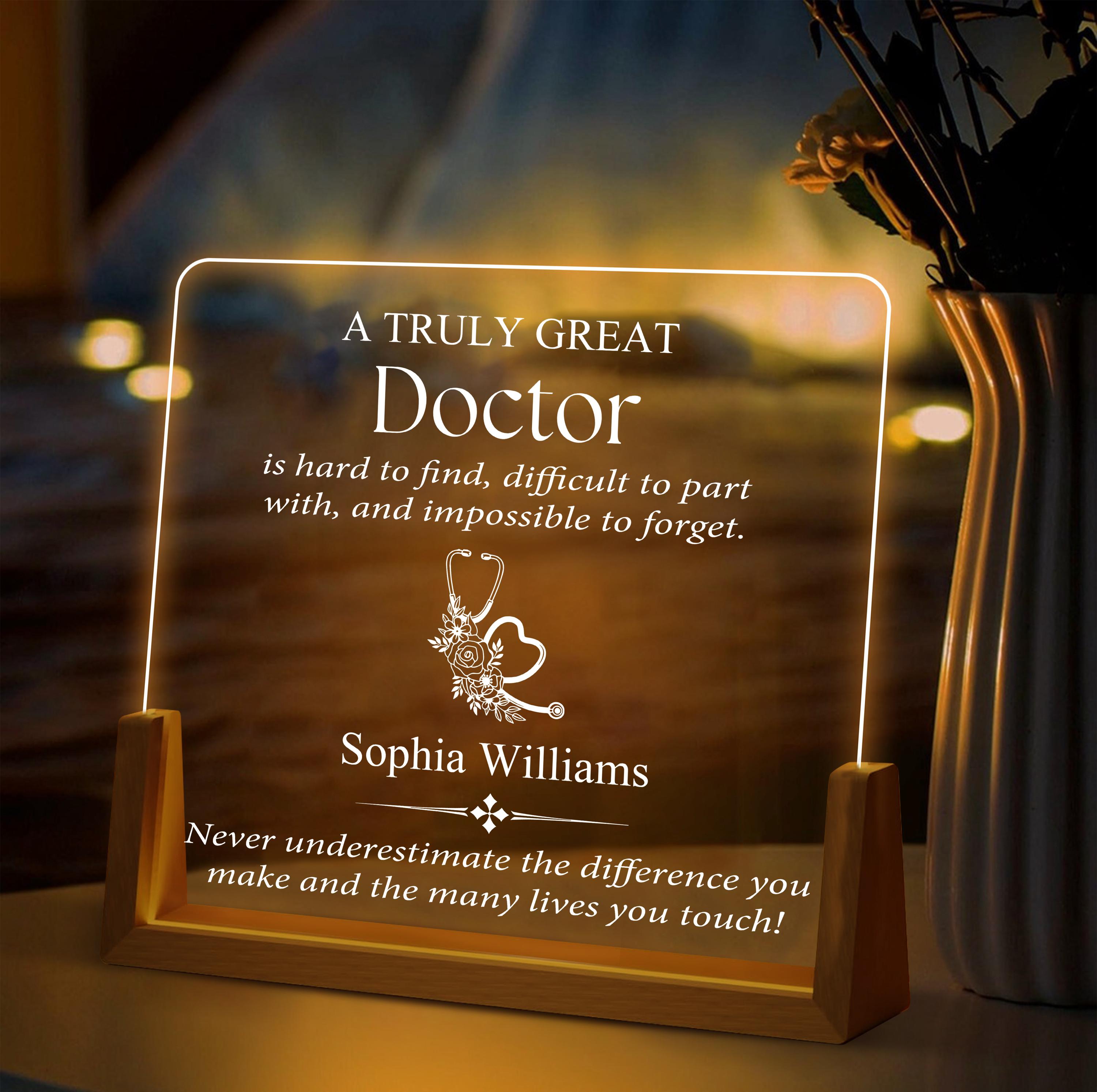 Custom Doctor Desk Name Plate – Personalized Acrylic Name Sign for ...