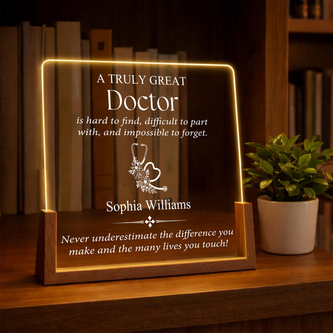 Custom Doctor Desk Name Plate – Personalized Acrylic Name Sign for ...