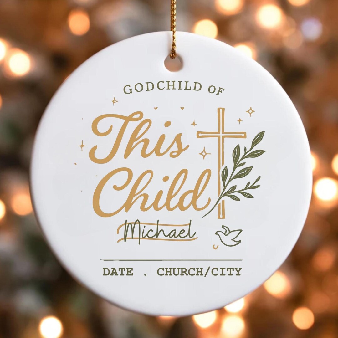 Personalized Baptism Ornament, Baptism Gift for Boy or Girl, Custom ...