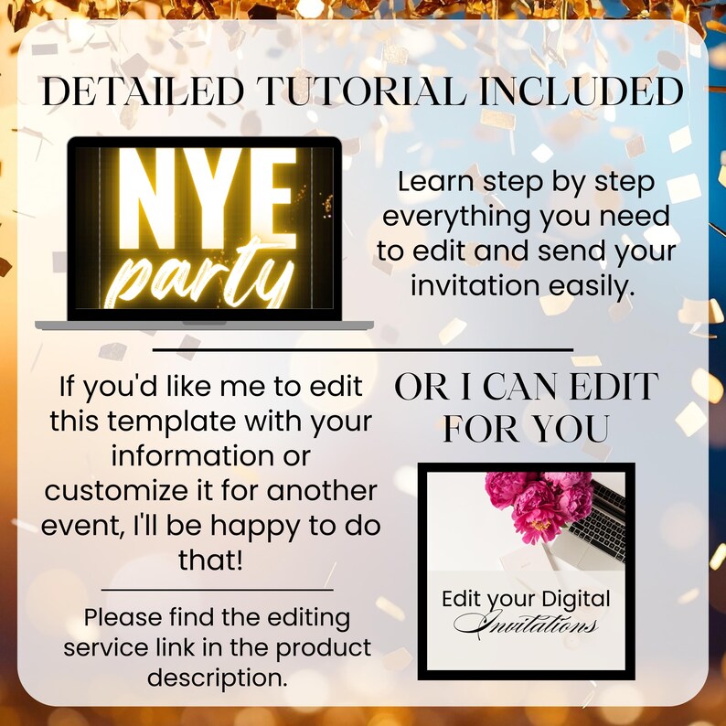 Animated New Year’s Eve Party Invitation | Digital NYE Invite ...