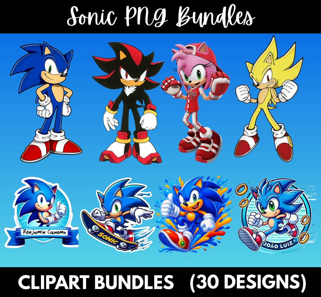 Sonic Clipart Png, Sonic Png Bundle, High Quality, Sonic Silhouette ...