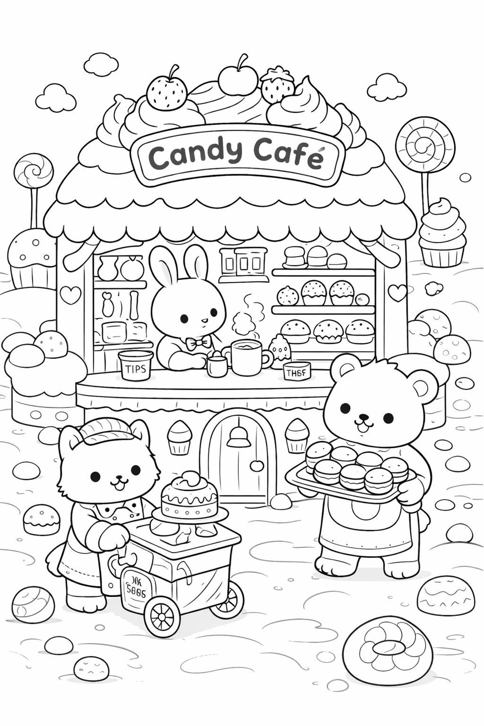 Valentine Coloring Pages for Kids - Whimsical Love Village - Etsy