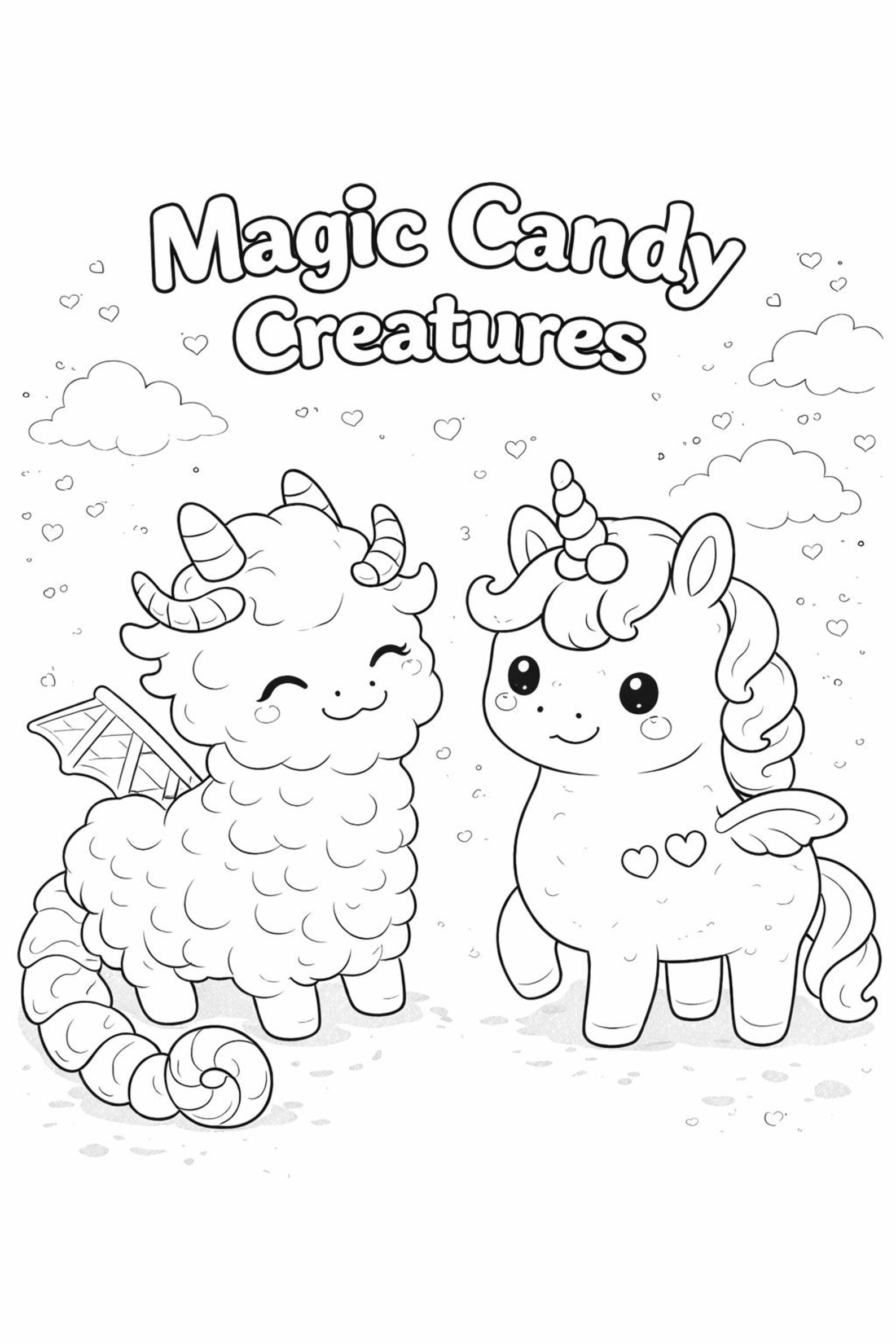 Valentine Coloring Pages for Kids - Whimsical Love Village - Etsy