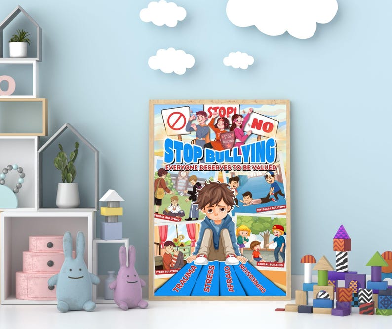 Stop Bullying Poster, Anti Bullying, Bullying Awareness, Printable ...