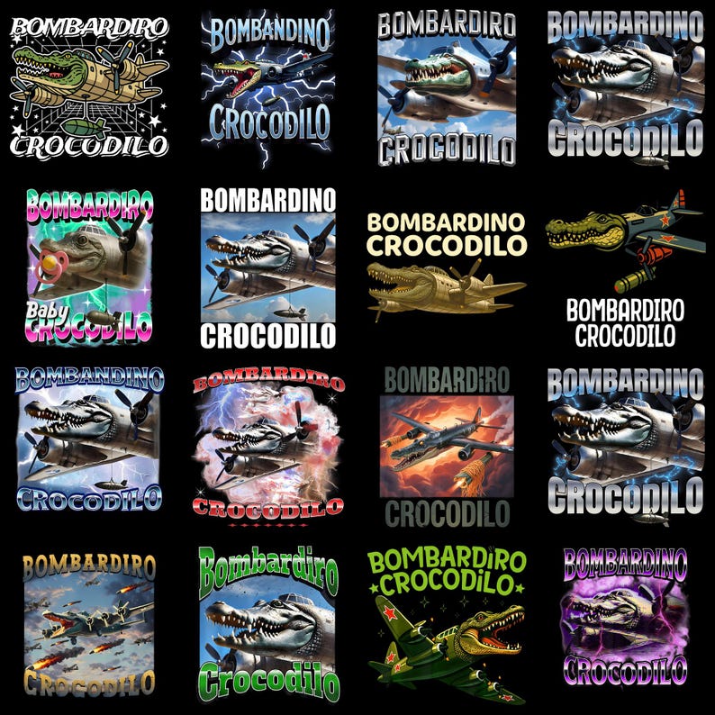 Bombardino Crocodilo PNG, Funny Cartoon Meme Character, Digital ...