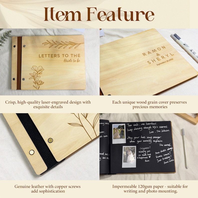 Custom Wooden Notebooks, Diaries, Guestbooks, and Commemorative Albums ...