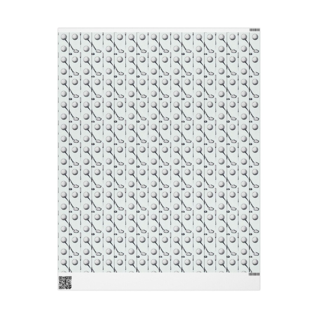 Golf Club Wrapping Papers, Golf Gift Wrap, Minimalist Golfing Paper ...