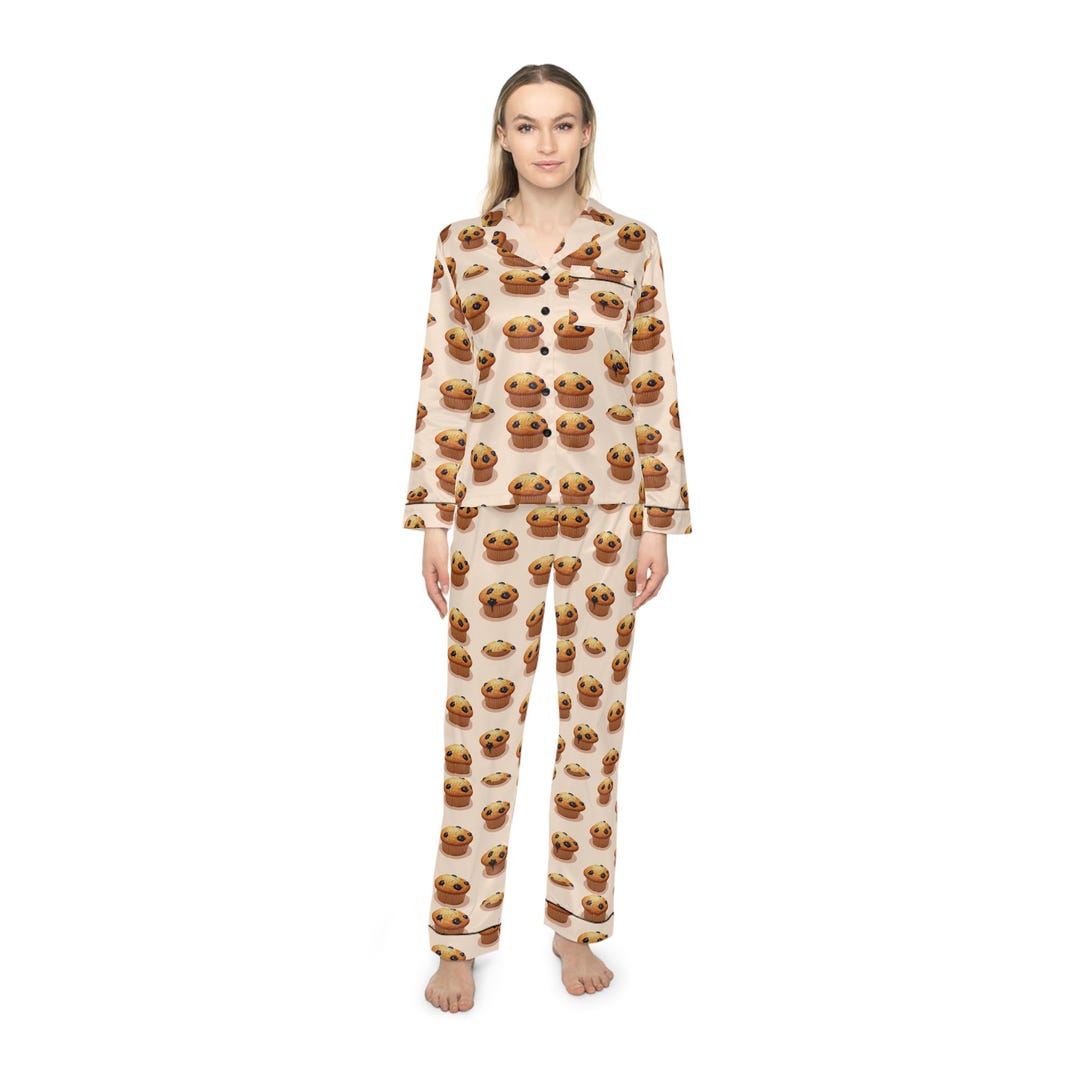 Blueberry Muffin Satin Pajamas for Women | Cute Sleepwear, Loungewear ...