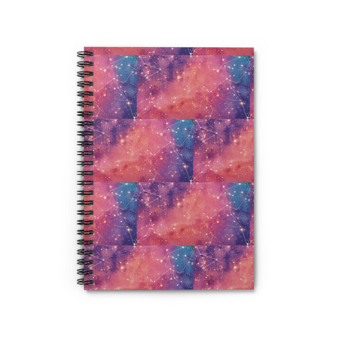 Cosmic Dreams Spiral Notebook - Ruled Lines, Cute Stationery, Writing ...