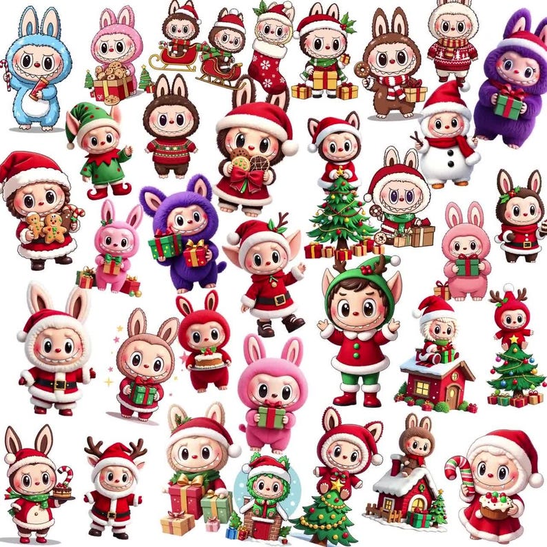 70+ Christmas Labubu Clipart Mega Bundle, Labubu PNG Bundle, Labubu ...