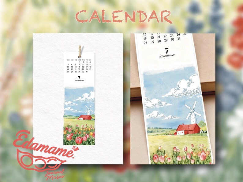 2026 Four Seasons Printable Bookmark Calendar | Digital Download | Gift ...