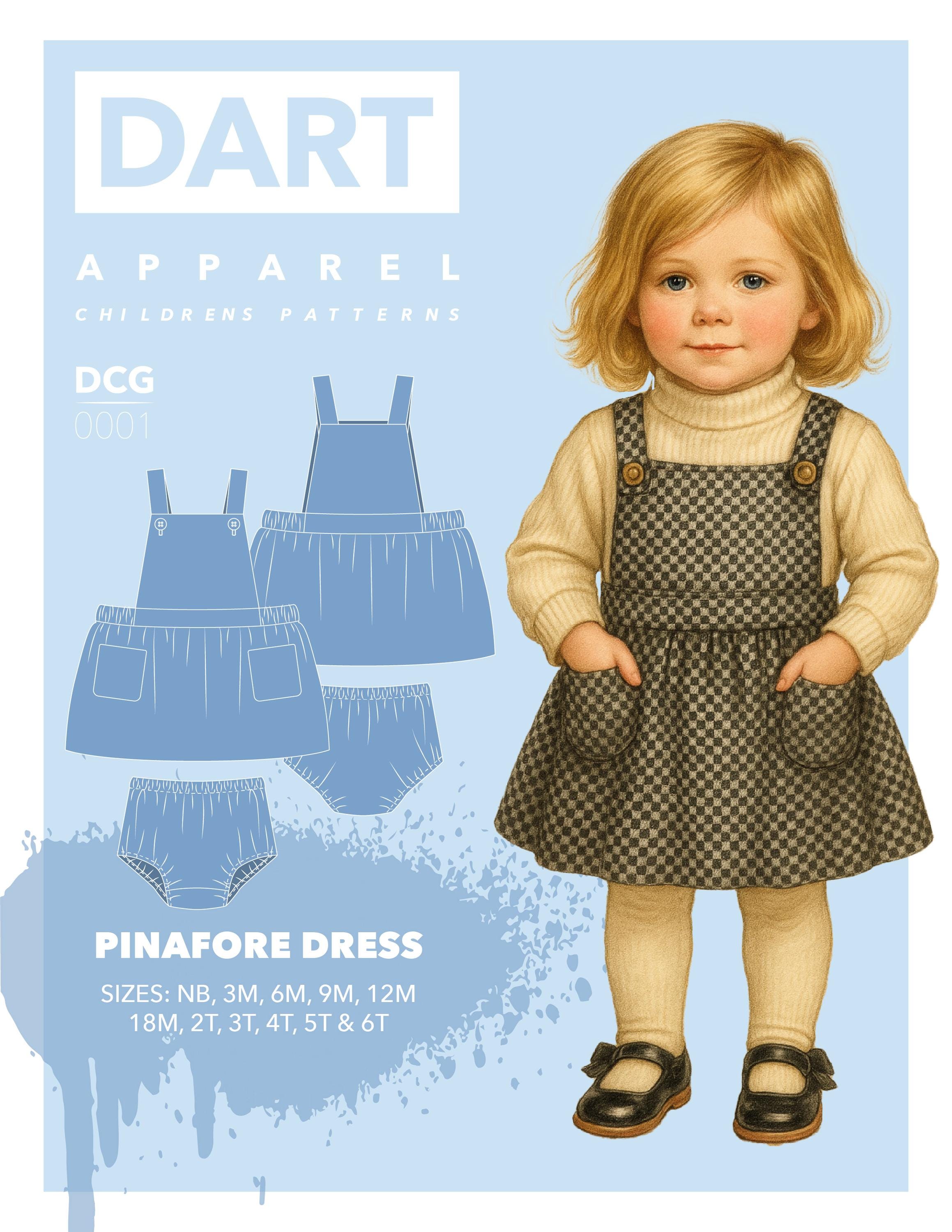 Children's Pinafore Dress Sewing Pattern – Sizes NB-6T - Etsy