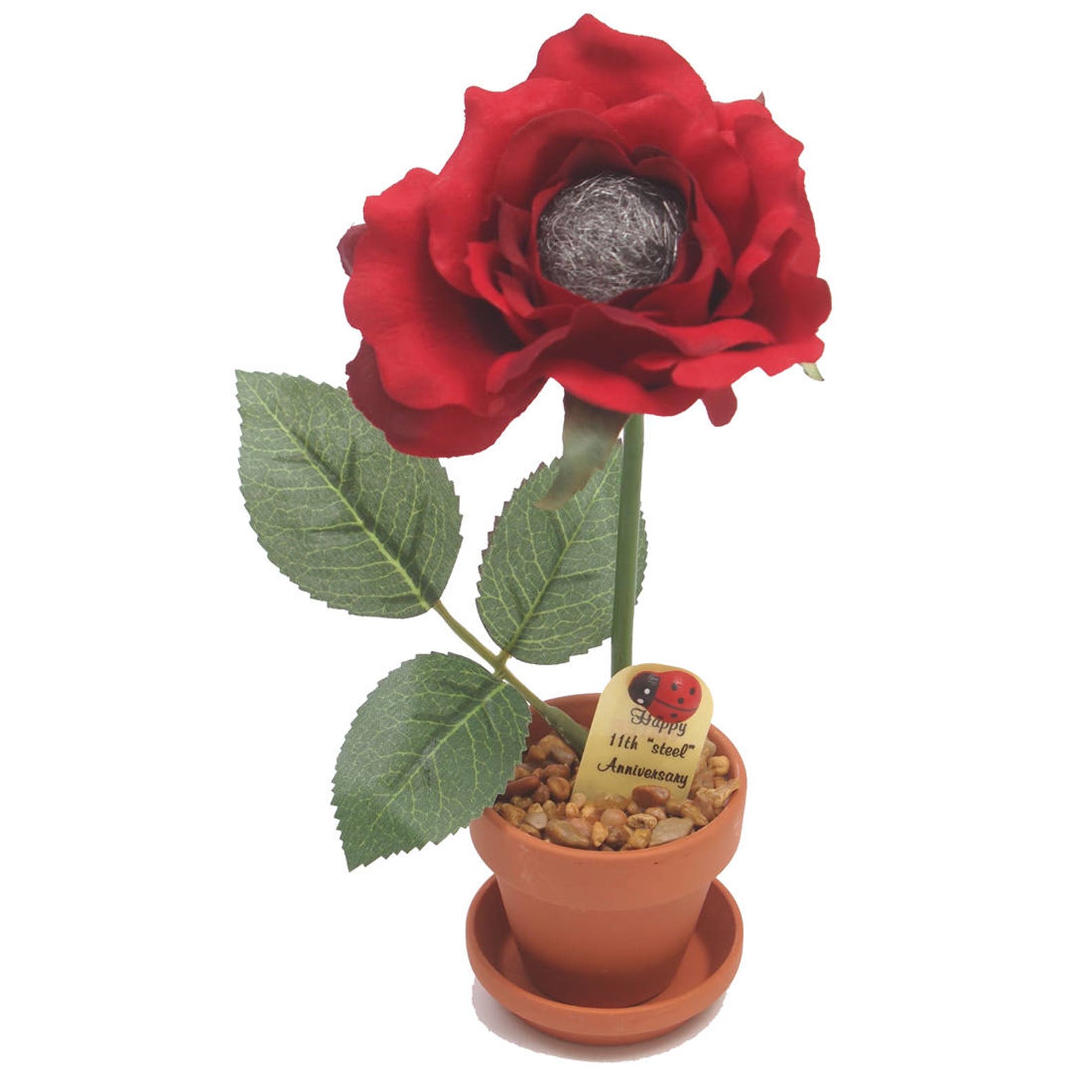 11th Anniversary Gift steel Desk Rose - Etsy
