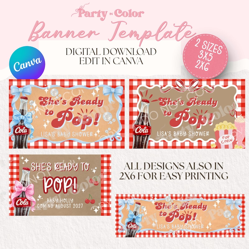 Shes Ready to Pop Banner - Etsy