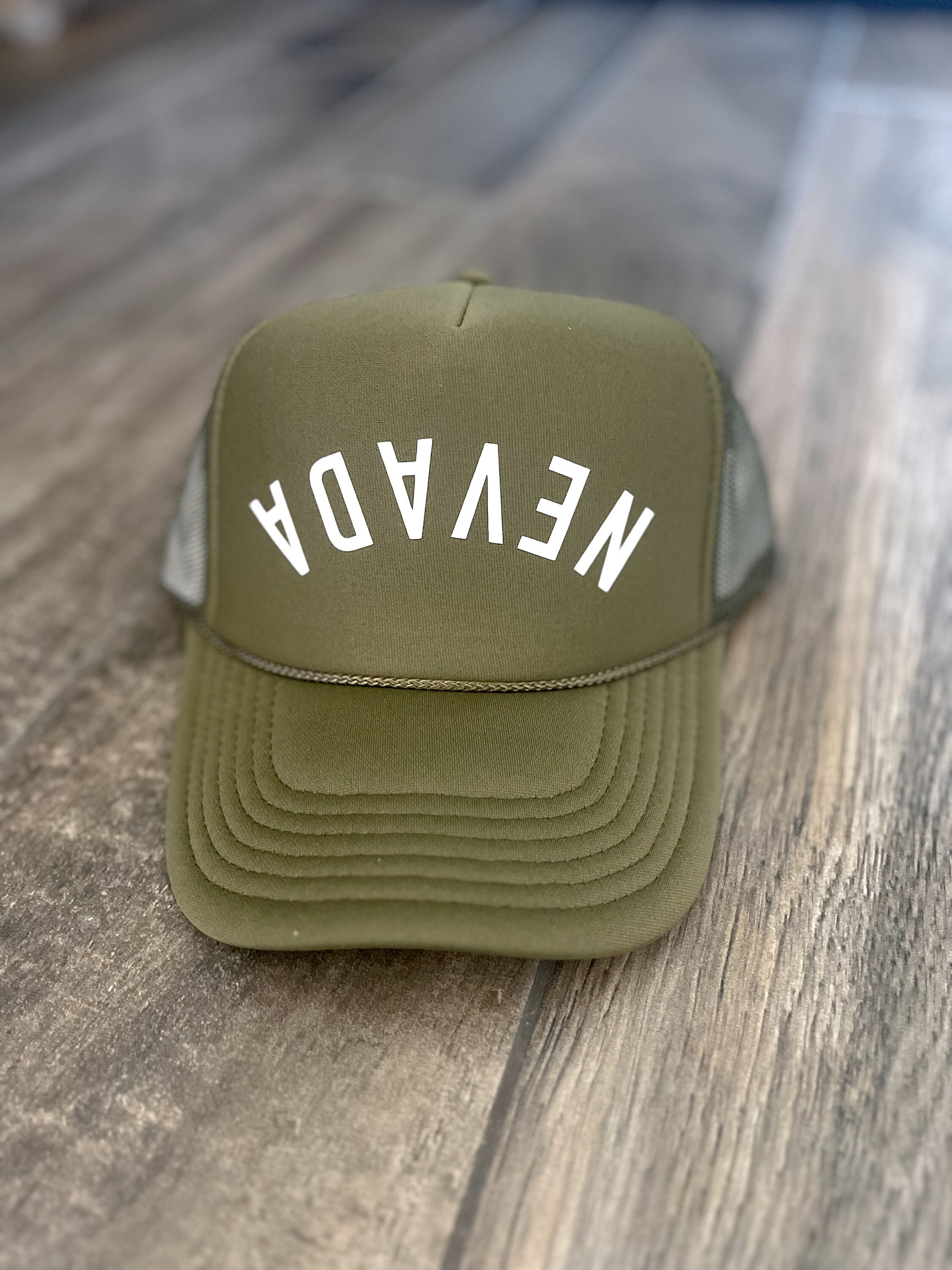Custom Upside Down Writing Trucker Hat - Etsy