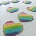 2.4" Pastel Rainbow Heart Chenille Iron Patch With Gold Glitter Trim - Etsy